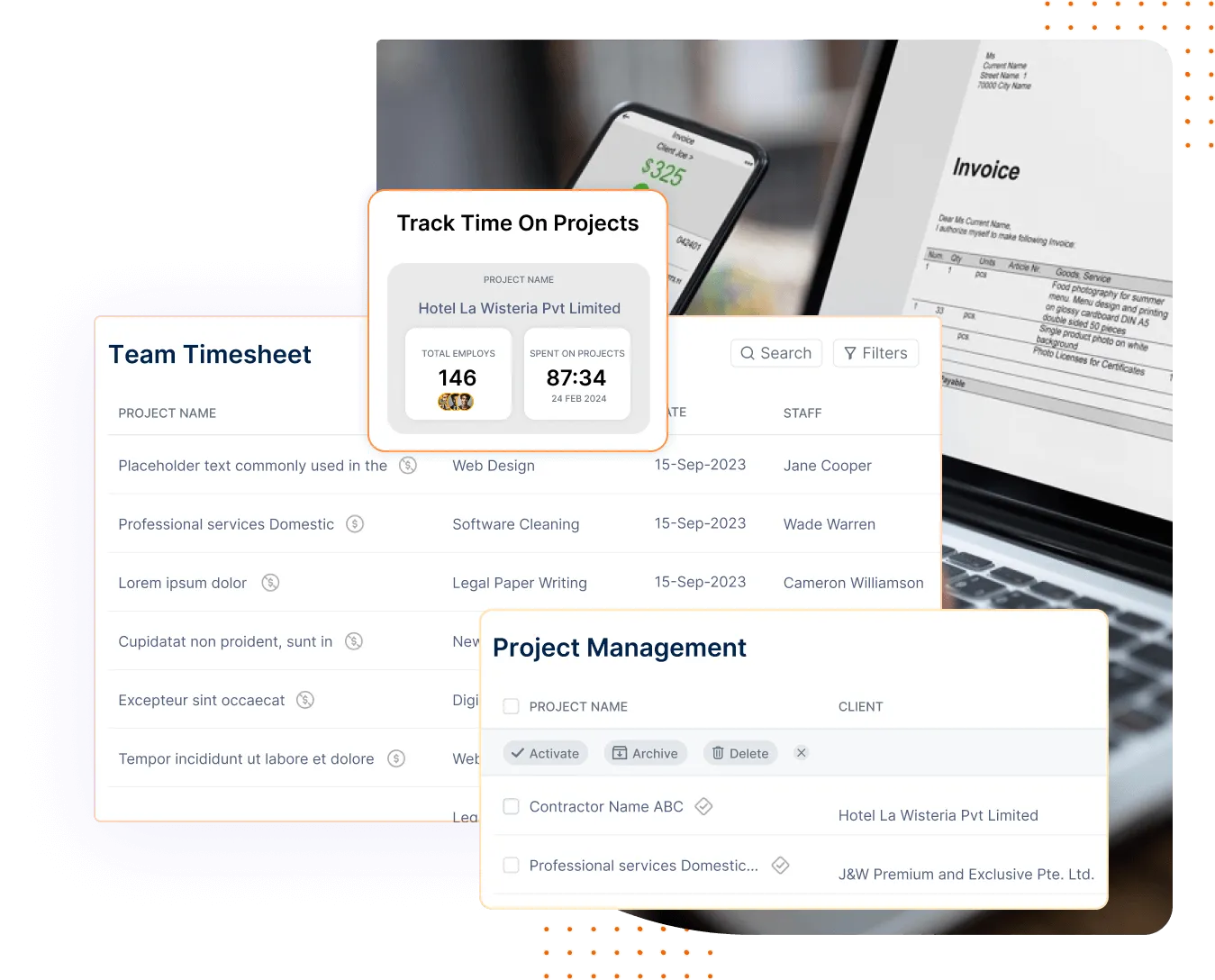 Project Management | Invoice Integration & Task Tracking | Invoicera