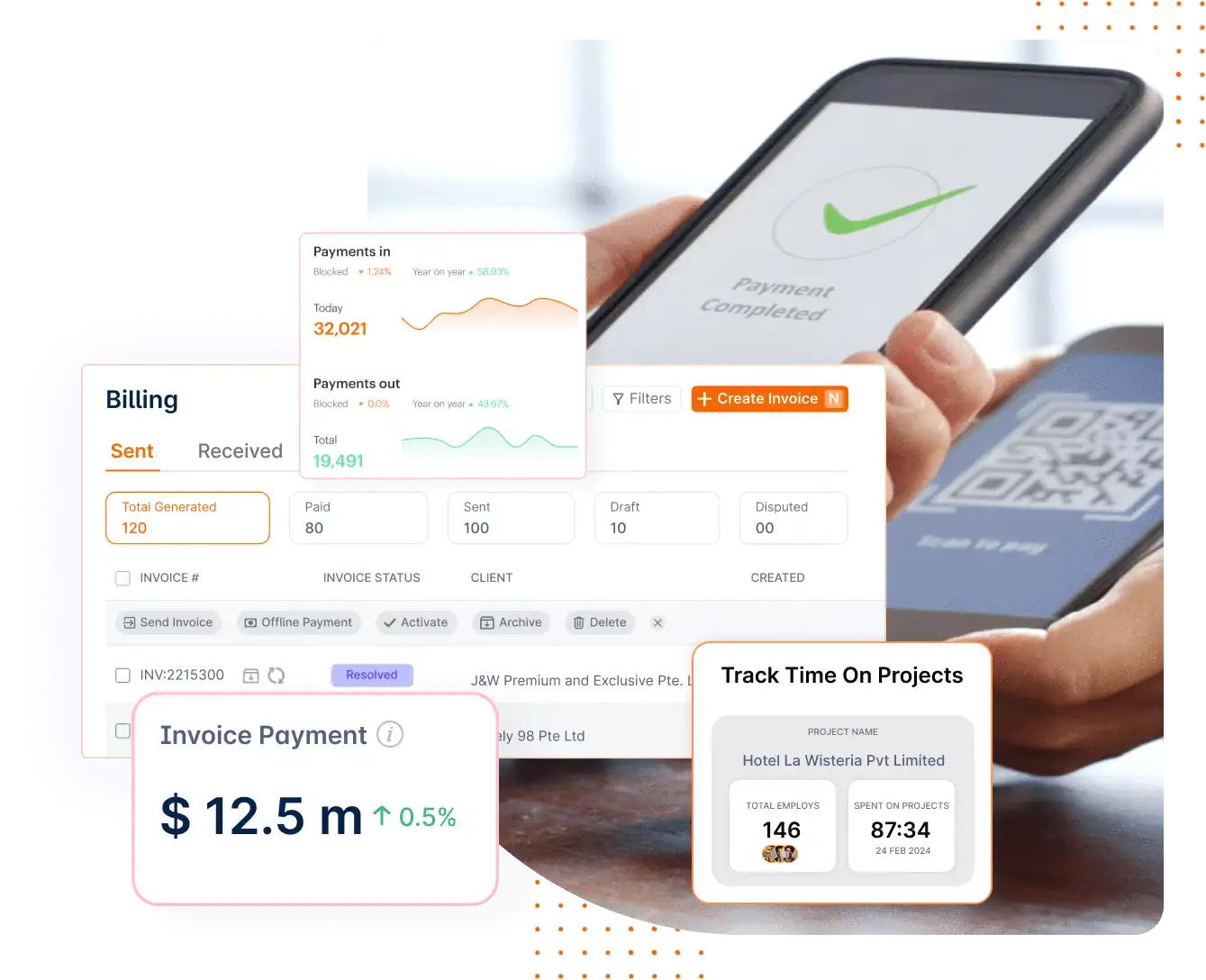 Project Management | Invoice Integration & Task Tracking | Invoicera