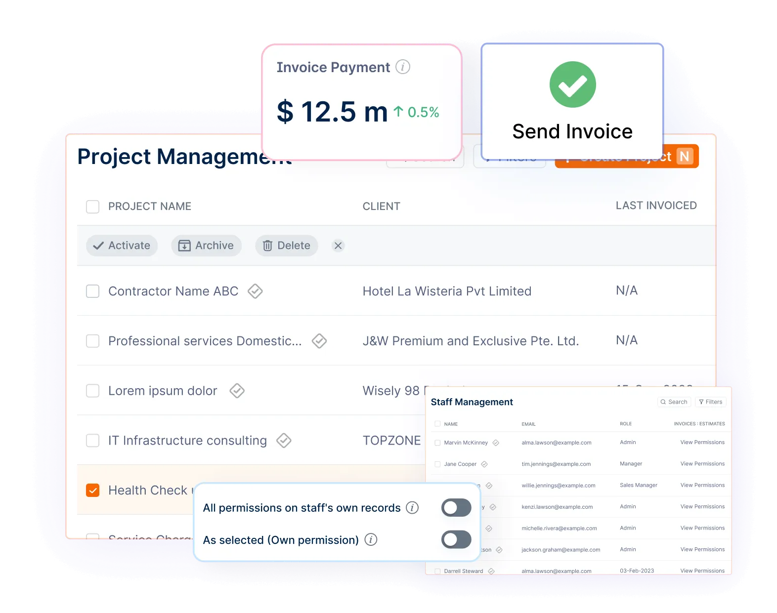 Project Management | Invoice Integration & Task Tracking | Invoicera